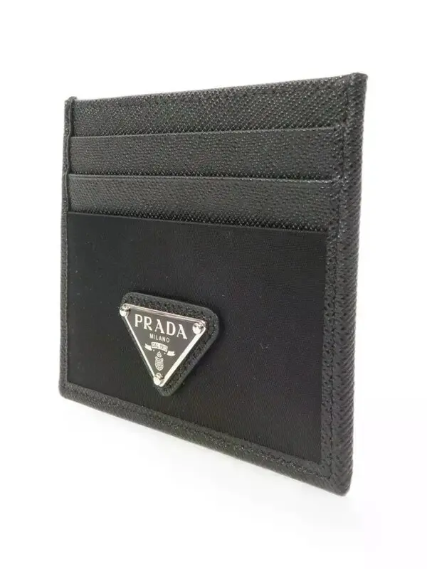 Prada Re-nylon Saffiano Leather Card Holder