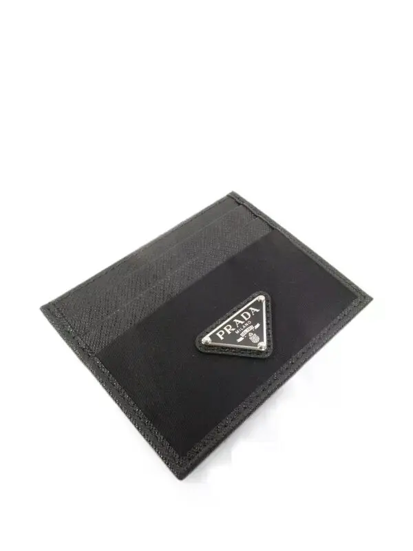Prada Re-nylon Saffiano Leather Card Holder