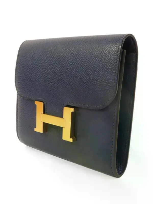 Hermès Constance Compact Wallet - Blue