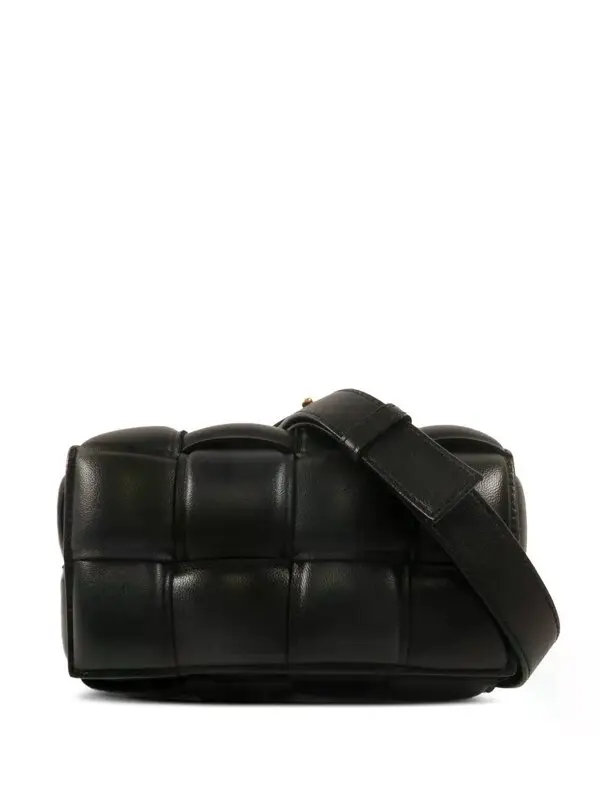 Bottega Veneta Cassette Intrecciato Padded Mini Bag - Black