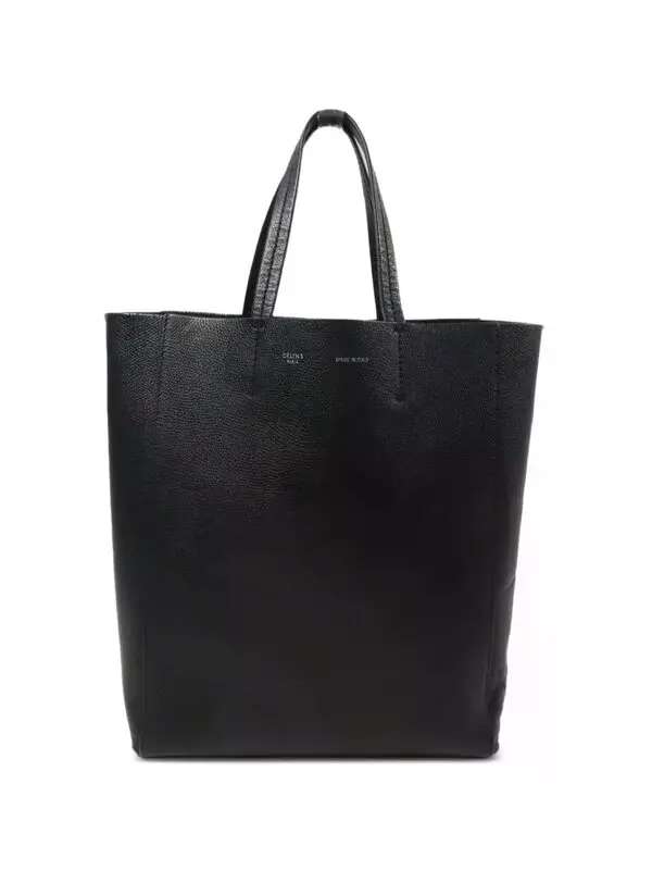 Celine Small Cabas Leather Tote Bag - Black