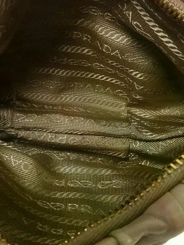 Prada Gaufre Wristlet Clutch Bag - Neutrals