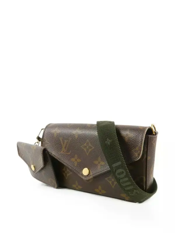 LOUIS VUITTON Monogram Canvas Félicie Strap & Go Messenger Bag - Brown