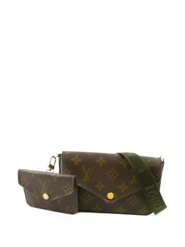 LOUIS VUITTON Monogram Canvas Félicie Strap & Go Messenger Bag - Brown