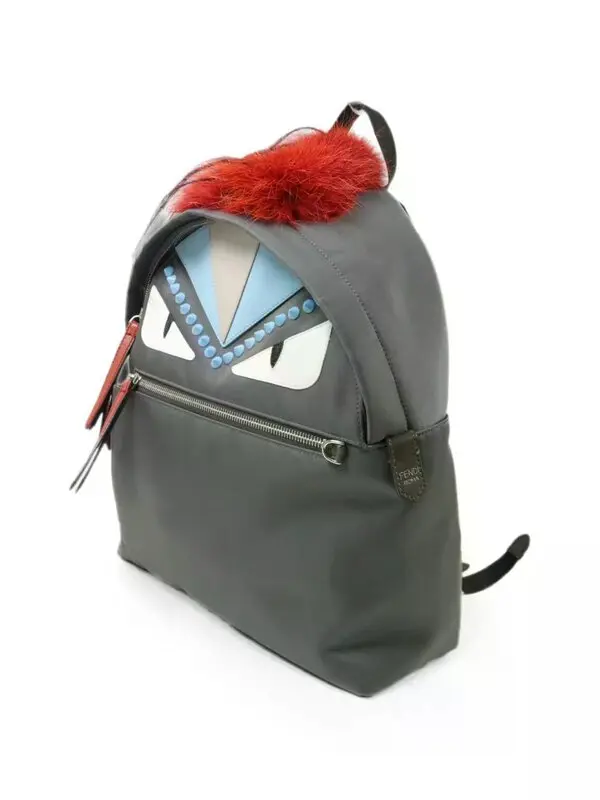 Fendi Monster Fur-trim Backpack