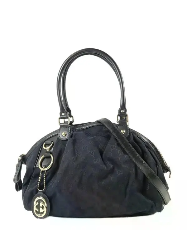 Gucci Gg Canvas Shoulder Bag - Black