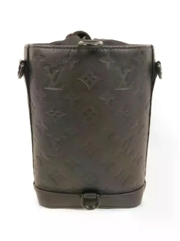 LOUIS VUITTON Monogram Shadow Noe Shoulder Bag - Black