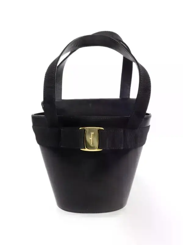 FERRAGAMO Vara Ribbon Bucket Bag - Black