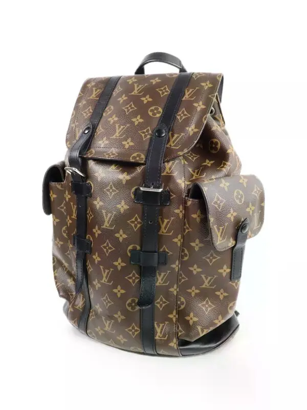 LOUIS VUITTON Mm Monogram Macassar Christopher Backpack