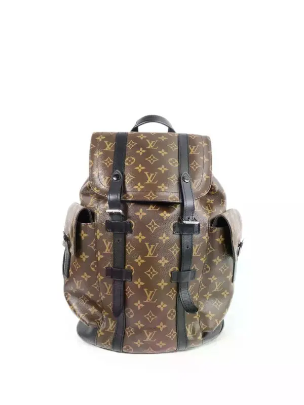 LOUIS VUITTON Monogram Canvas Macassar Christopher Backpack - Brown