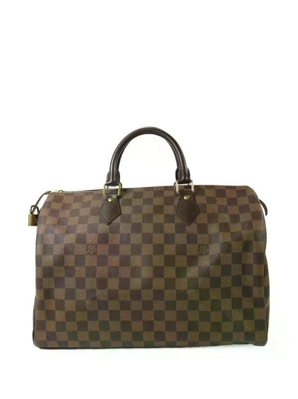 LOUIS VUITTON Damier Speedy 35 Luggage Bag - Brown