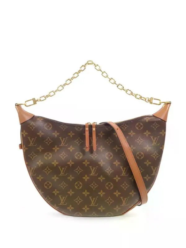 LOUIS VUITTON Monogram Crescent Hobo Shoulder Bag - Brown