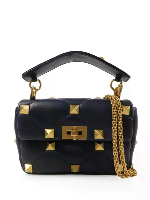 Valentino Garavani Roman Stud Satchel Bag - Blue