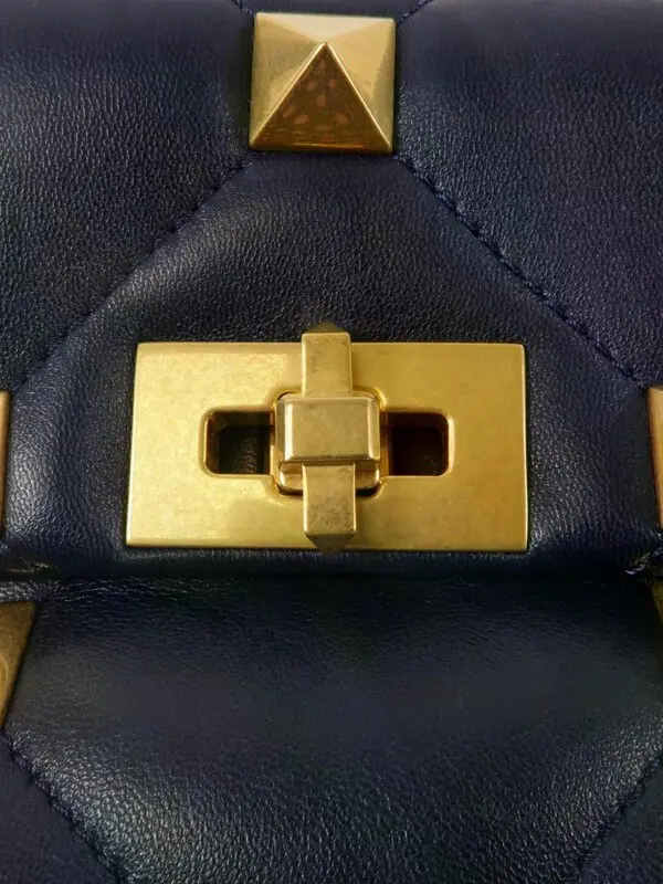 Valentino Garavani Roman Stud Satchel Bag - Blue