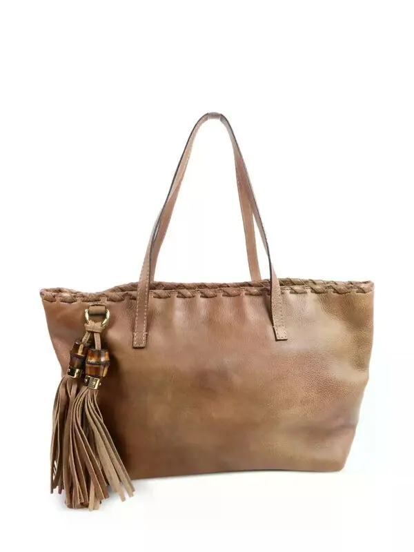 Gucci Tassel Tote Bag - Brown