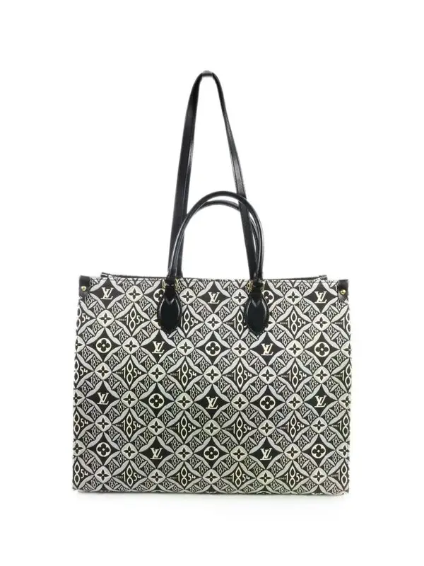 LOUIS VUITTON Gm Onthego Jacquard Tote Bag - Black