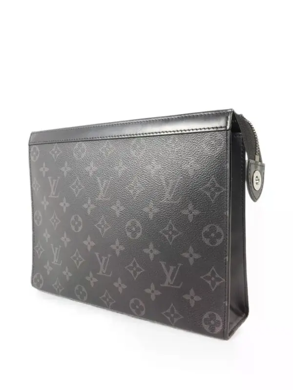 LOUIS VUITTON Mm Pochette Voyage Monogram Eclipse Clutch Bag