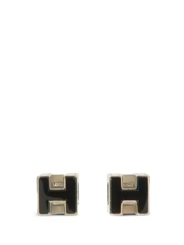 Hermès Cage D'h Earrings - Silver