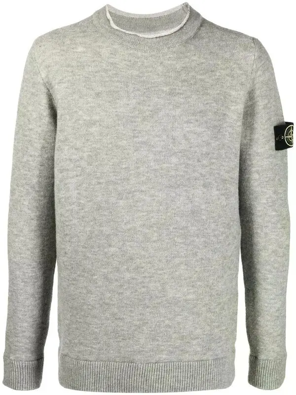 Stone Island Logo-patch Crew Neck Jumper