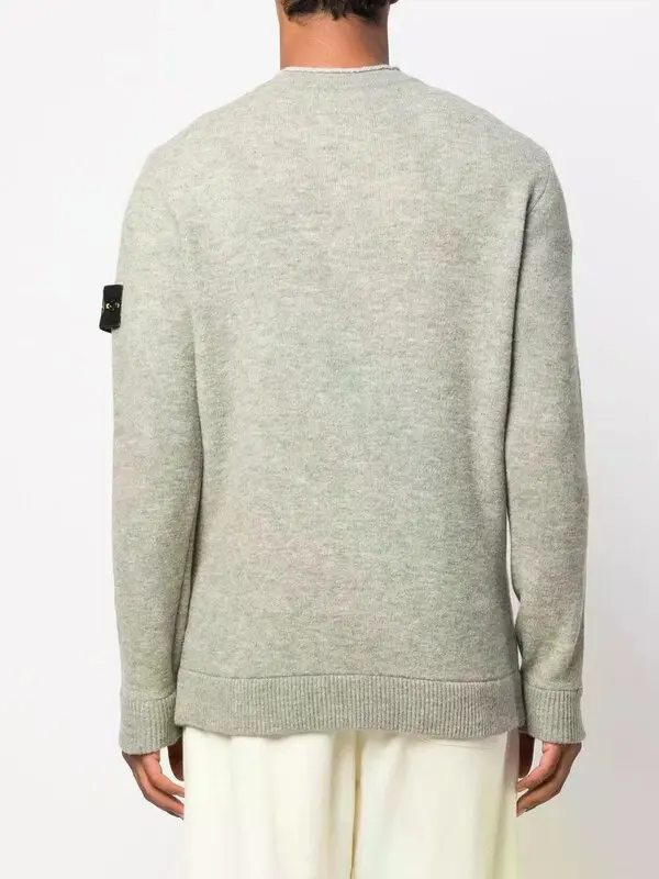 Stone Island Logo-patch Crew Neck Jumper
