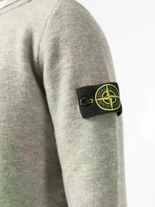 Stone Island Logo-patch Crew Neck Jumper