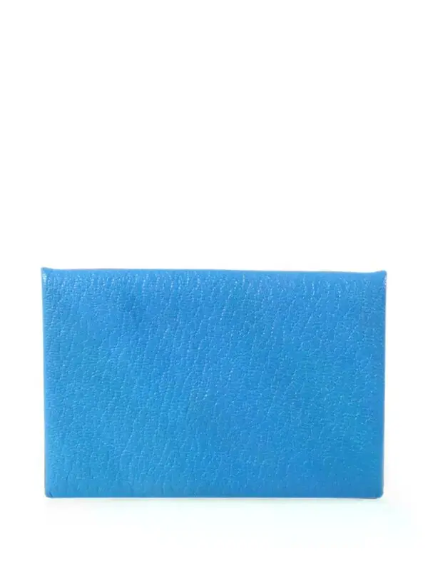 Hermès Calvi Card Holder - Blue