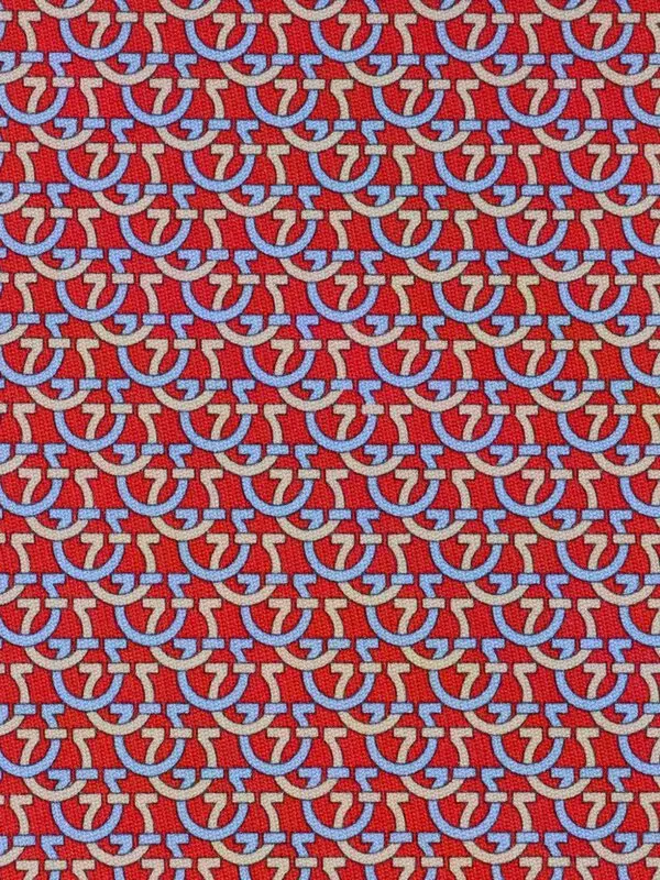 FERRAGAMO Gancini-print Silk Tie