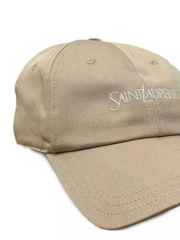 Saint Laurent Logo Cap In Cotton Gabardine