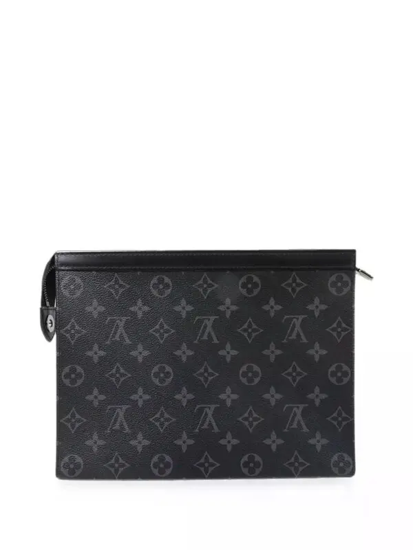 LOUIS VUITTON Mm Monogram Eclipse Pochette Voyage Clutch Bag