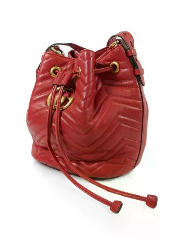 Gucci Gg Logo-plaque Quilted Bucket Bag