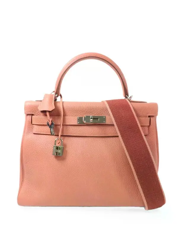 Hermès Kelly 32 Calf Leather Tote Bag - Pink