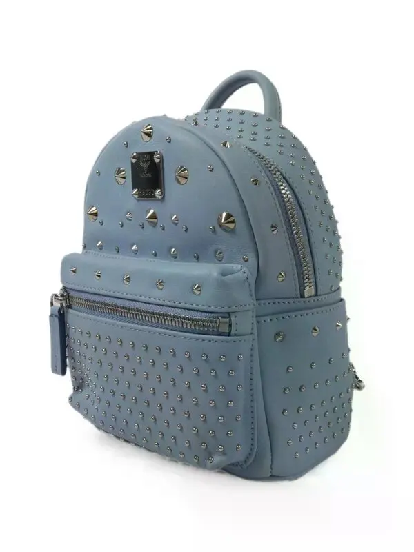 Mcm Studded Leather Backpack