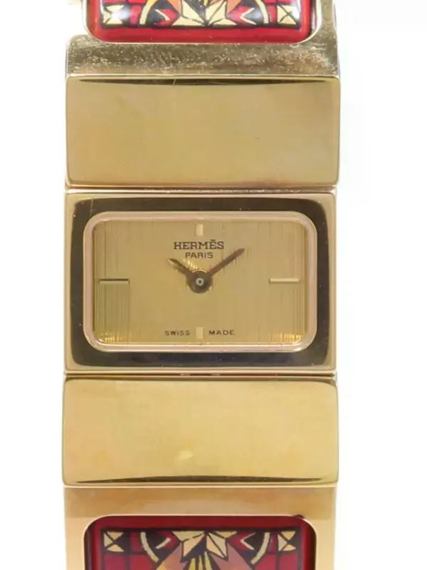 Hermès Loquet Enamel 19mm Watch - Gold
