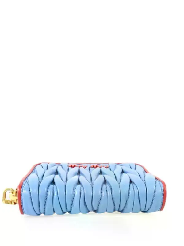 Miu Miu Matelassé Coin Case - Blue