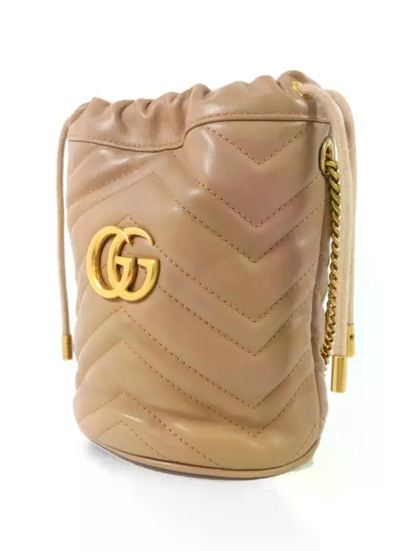 Gucci Gg Marmont Mini Bucket Bag - Neutrals