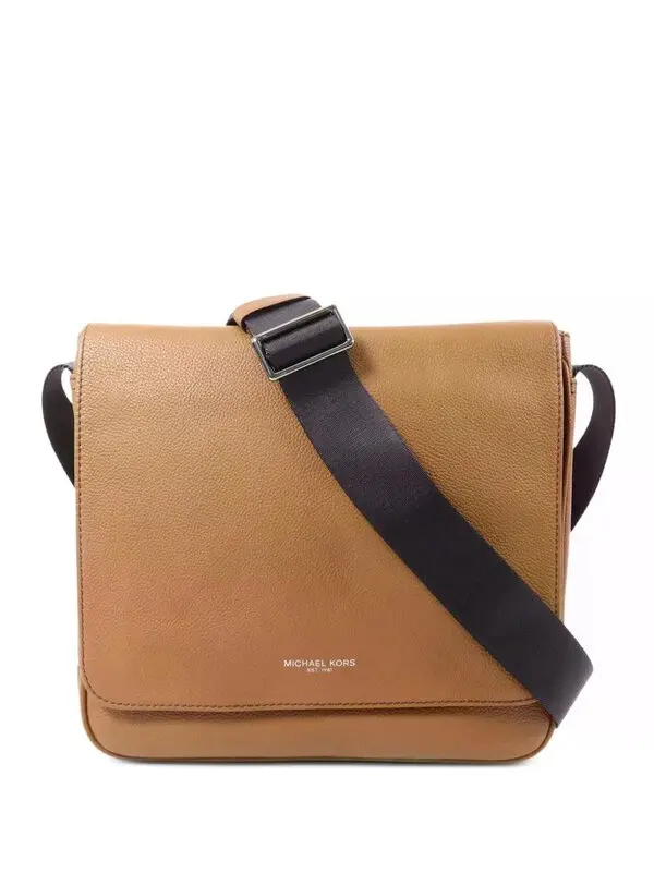 Michael Kors Pebbled Leather Messenger Bag - Neutrals