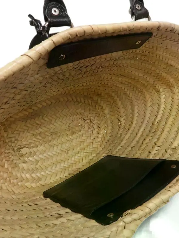 Balenciaga Le Cagole Raffia Shoulder Bag