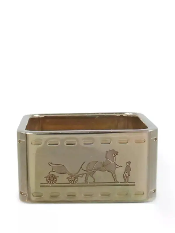 Hermès Tone Bolduc Scarf Ring - Gold