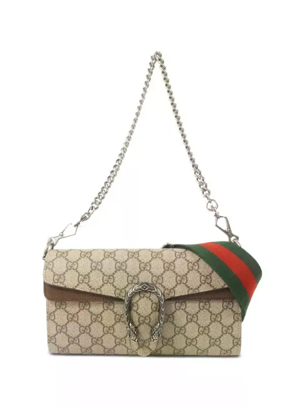 Gucci Gg Supreme Dionysus Shoulder Bag With Tiger Head Spur