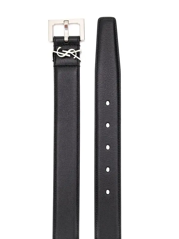 Saint Laurent Cassandre Leather Belt