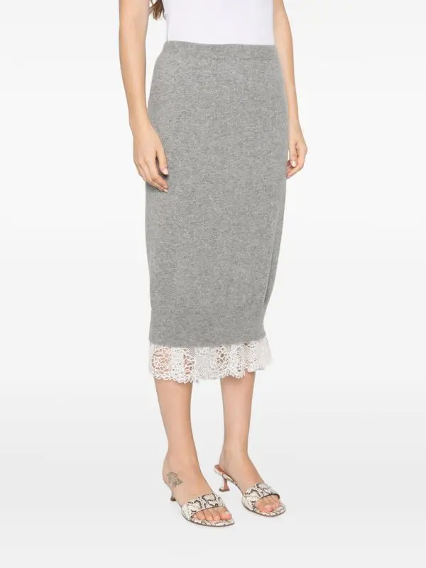 Ermanno Scervino Cashmere Midi Skirt