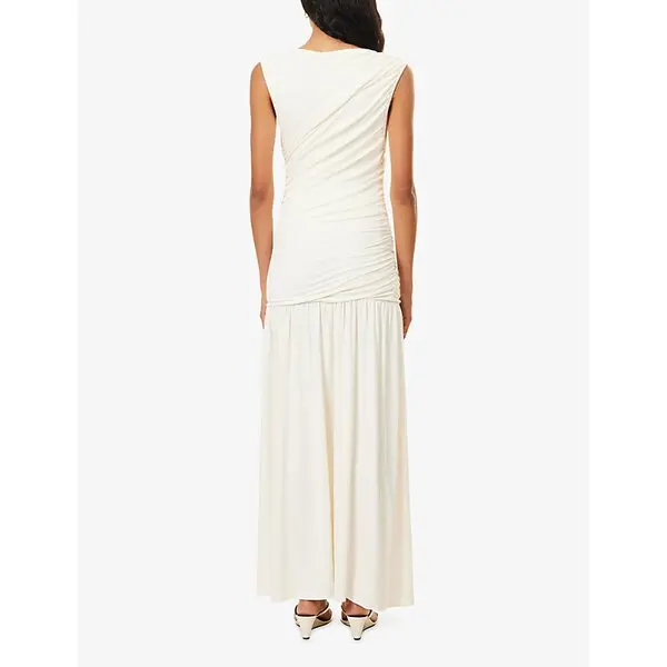 Dissh Lola Ruched Cotton-blend Maxi Dress