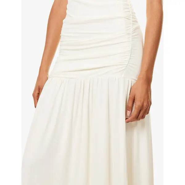 Dissh Lola Ruched Cotton-blend Maxi Dress