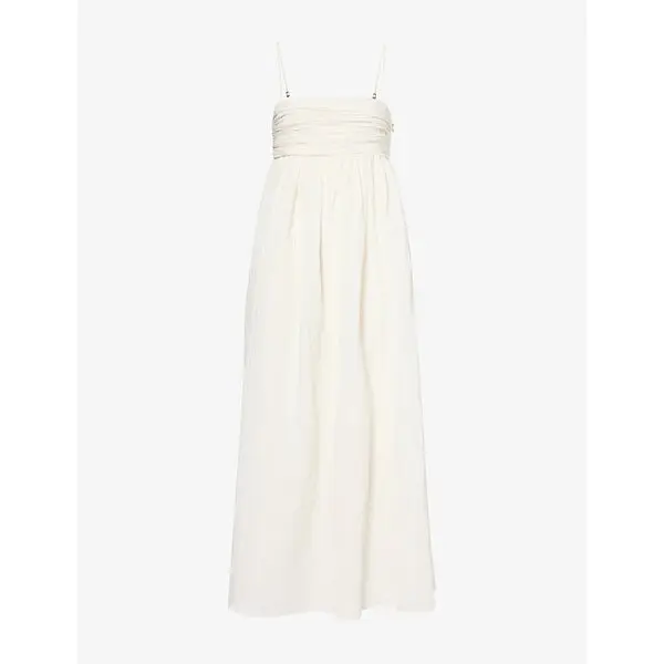 Dissh Casey Crinkled Cotton-blend Maxi Dress