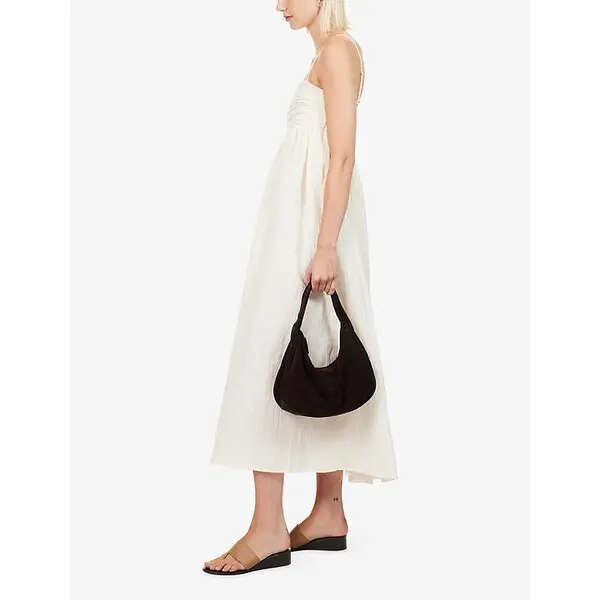 Dissh Casey Crinkled Cotton-blend Maxi Dress