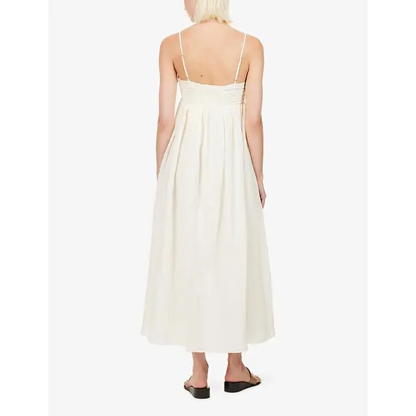 Dissh Casey Crinkled Cotton-blend Maxi Dress