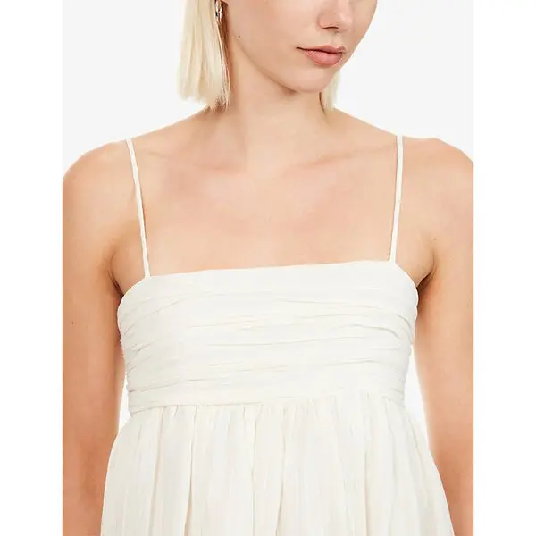 Dissh Casey Crinkled Cotton-blend Maxi Dress