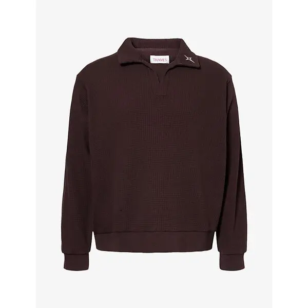 THAMES Jousting Thermal Slate Cotton Jumper