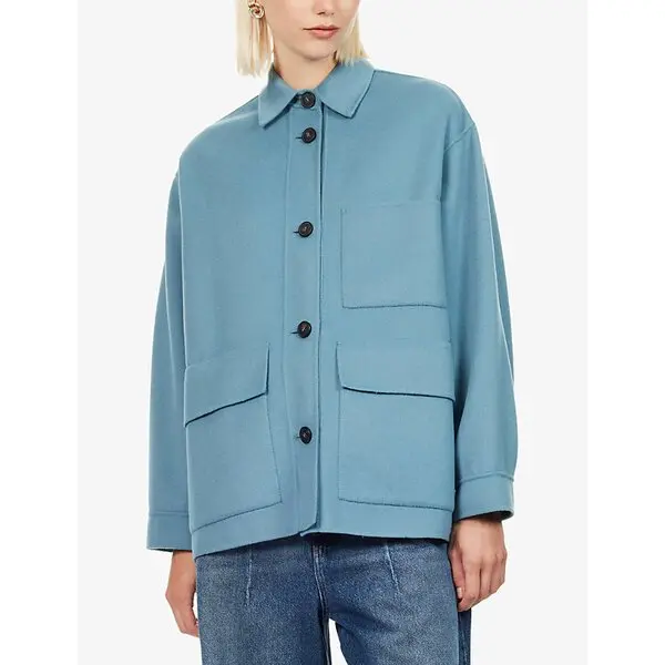 Max Mara Patch-pocket Short Wool Coat