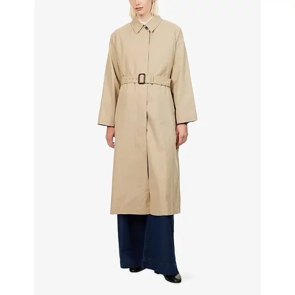 Max Mara Belted Mid-length Cotton-blend Trench Coat